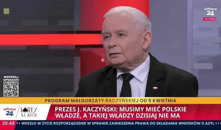 Jarosław Kaczyński w telewizji wPolsce24: Mamy stać się państwem drugiej kategorii ...