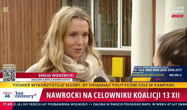 Specjalnie dla telewizji wPolsce24. Rzeczniczka Karola Nawrockiego wyjaśnia sprawę kawalerki
